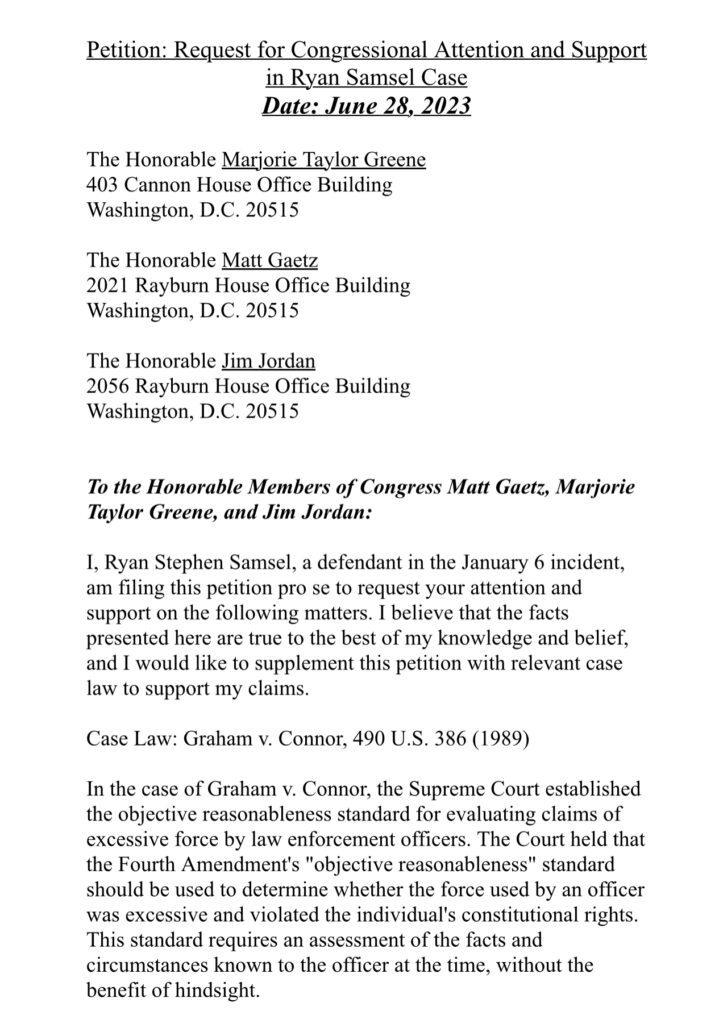 J6 Defendant and Abused Prisoner Ryan Samsel Who Was Talking to Ray ...